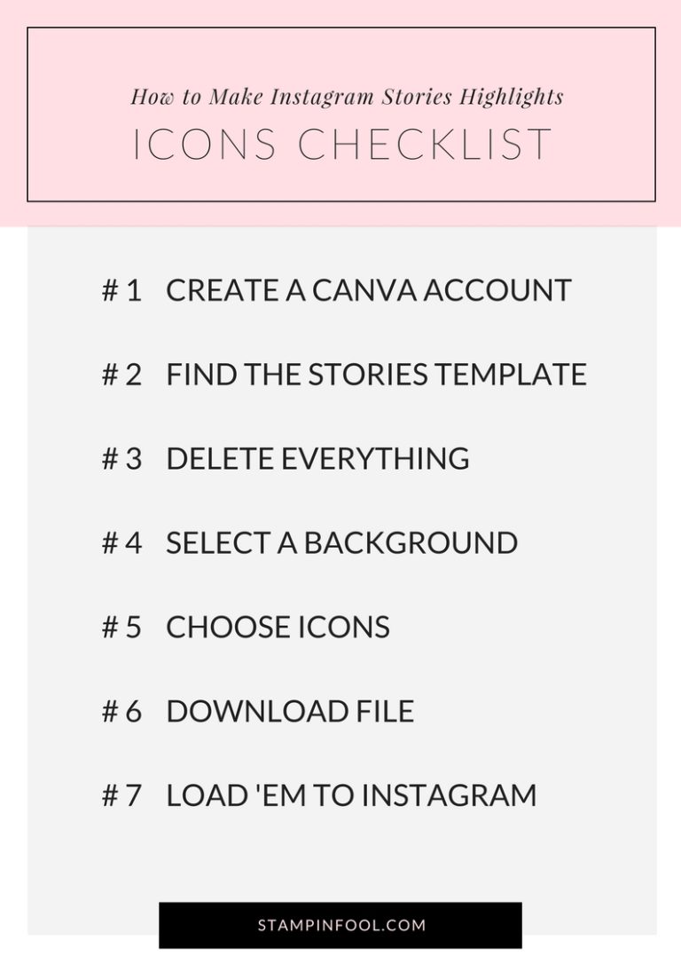 How To Make Instagram Stories Highlight Icons + Free Checklist