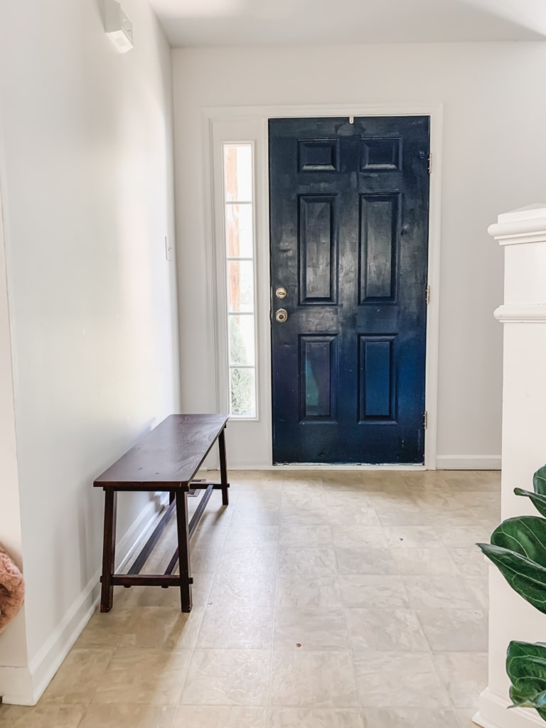 Goodbye Boring, Hello Beautiful, Bold Blue Entryway - StampinFool.com