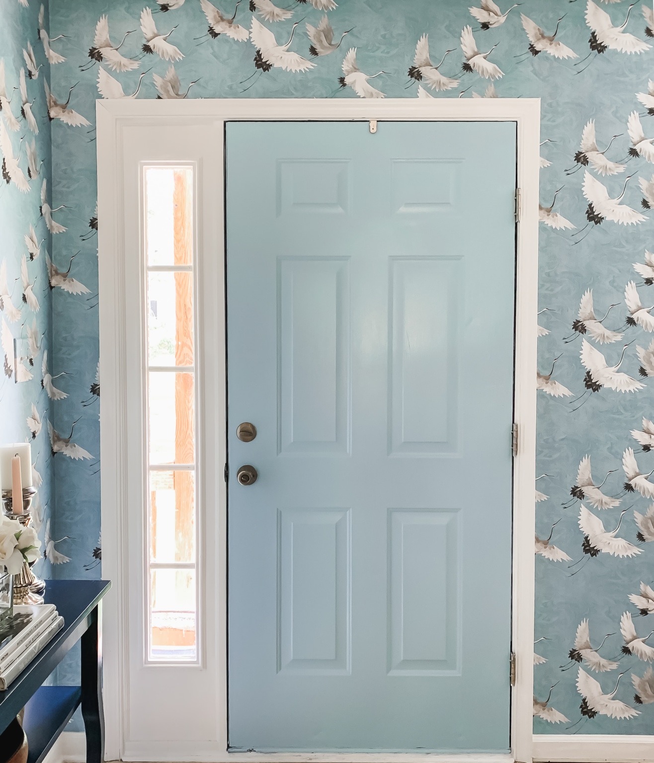 Goodbye Boring, Hello Beautiful, Bold Blue Entryway - StampinFool.com