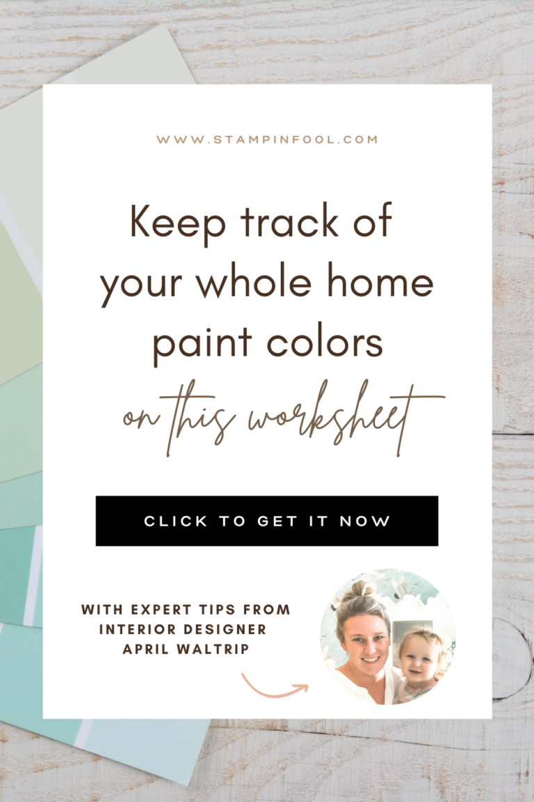 Free Paint Tracker and Planner Chart Printable for your Home!