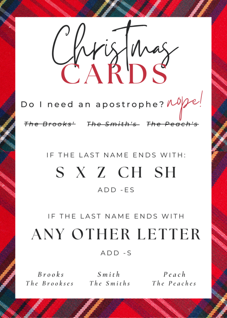 How To Address Christmas Cards (use these grammar rules)