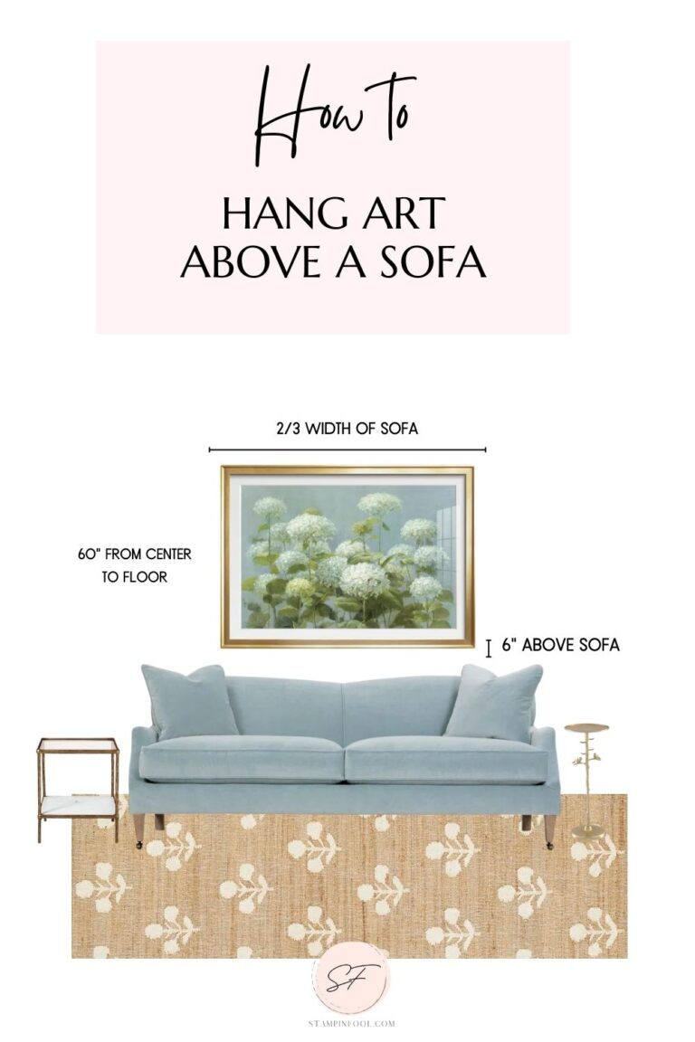 How to Hang Art Above the Sofa Like a Designer