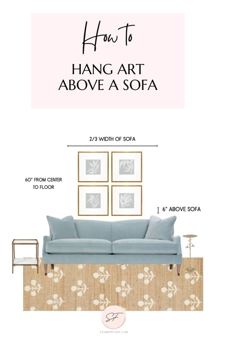 How to Hang Art Above the Sofa Like a Designer
