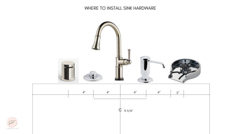 Standard Kitchen Faucet Spacing with Accessories + Diagram