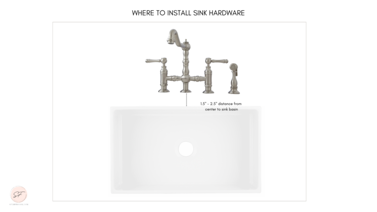 Standard Kitchen Faucet Spacing with Accessories + Diagram